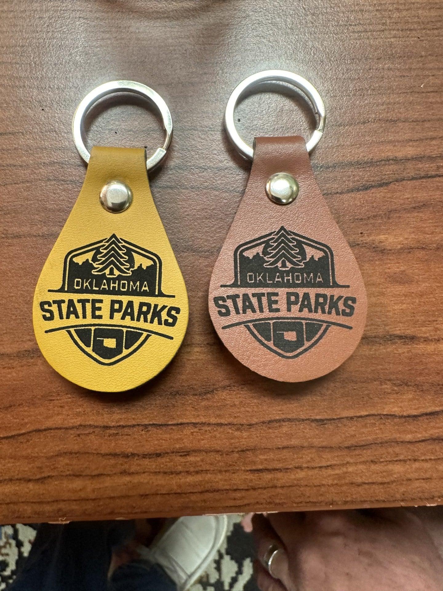 key fob style leather keychains – Etchlahoma